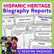 Hispanic Heritage Month Biography Activities & Project