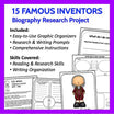 Inventors and Inventions Biography Report: Graphic Organizers, Reading