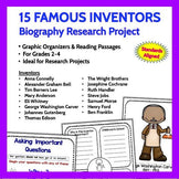 Inventors and Inventions Biography Report: Graphic Organizers, Reading