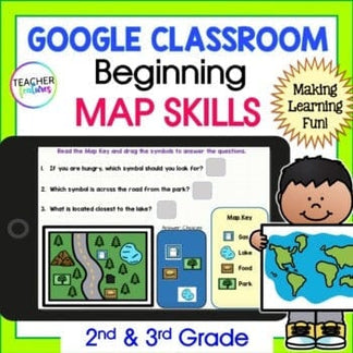 2nd & 3rd Grade MAP SKILLS & GEOGRAPHY Activities GOOGLE SLIDES