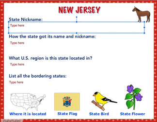 50 STATES & CAPITALS Research Writing Project & Graphic Organizers GOO