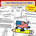 50 US State Report Research Project & Graphic Organizers for 2nd 3rd G