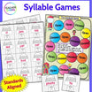 6 SYLLABLE TYPES GAMES & SORTS Printables Bundle