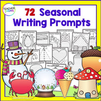72 All Year Round Seasonal Writing Prompts & Center Activities