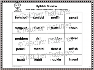 Decoding MULTISYLLABIC WORDS 6 Syllable Types SYLLABLE DIVISION Aligne