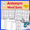 Antonym Matching Games & Vocabulary Activities for Literacy Centers