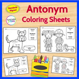 Antonym Matching Games & Vocabulary Activities for Literacy Centers