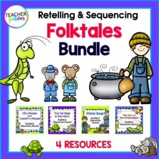 FOLKTALES FAIRY TALES & FABLES: Story Sequence & Retelling Events with