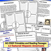 Hispanic Heritage Month Activities Biography Report Project, Graphic O