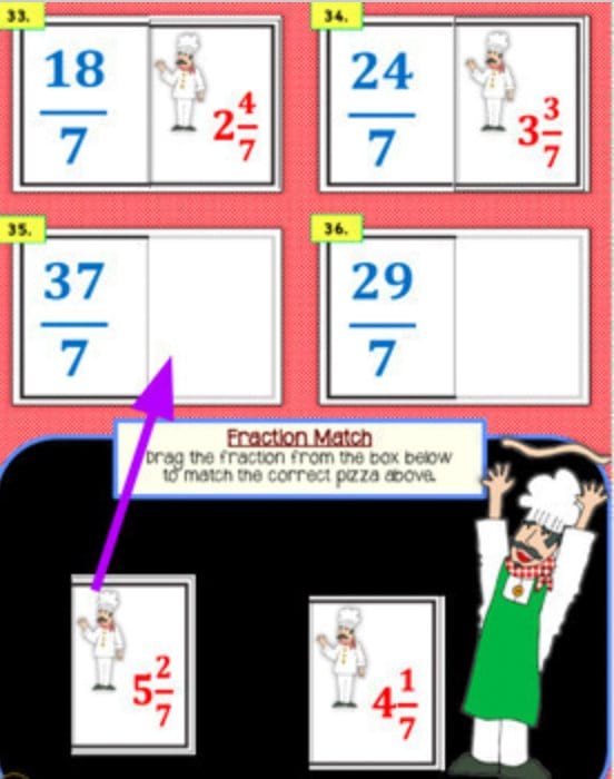 MIXED NUMBERS & IMPROPER FRACTIONS Google Slides