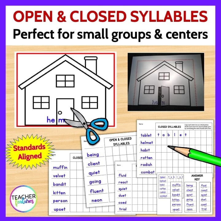 OPEN and CLOSED SYLLABLE TYPES Games & Activities (Part 1)