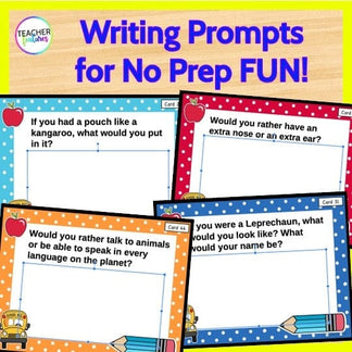 Opinion WRITING PROMPTS 2nd grade Activities GOOGLE SLIDES