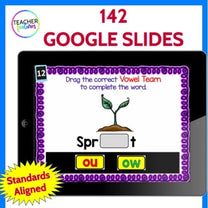 PHONICS REVIEW 2ND GRADE LONG VOWEL TEAMS Google Slides Bundle