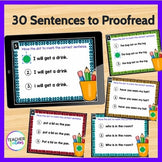 PROOFREADING SENTENCES PRACTICE Google Slides VOLUME 1