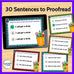 PROOFREADING SENTENCES PRACTICE Google Slides VOLUME 1