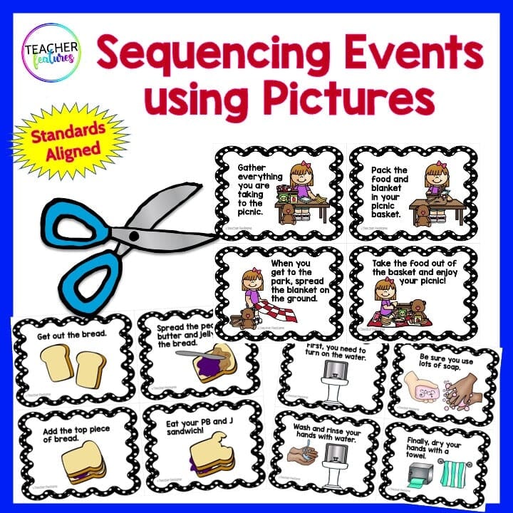 SEQUENCING STORIES & EVENTS WITH PICTURE CARDS 1st & 2nd Grade STORY R