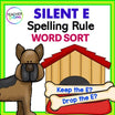 SILENT E Spelling Rules DOG-THEMED WORD SORT ACTIVITY