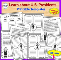 US Presidents Day- Biography Report Template Research Project & Readin